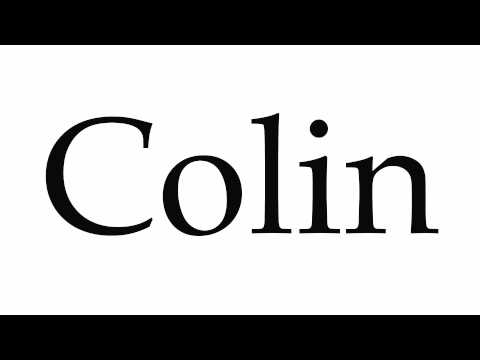 How to Pronounce Colin