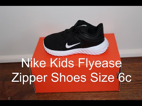 Nike Kids Flyease Zipper Shoes Size 6c