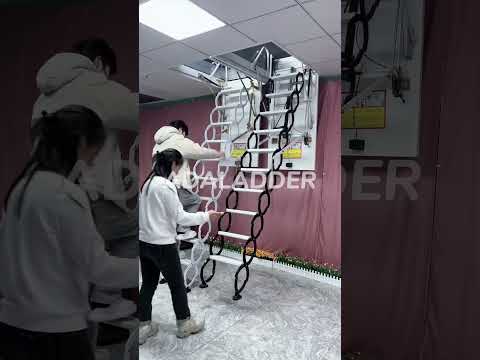 Open and close the manual #atticladder and electric #foldingstairs at the same time