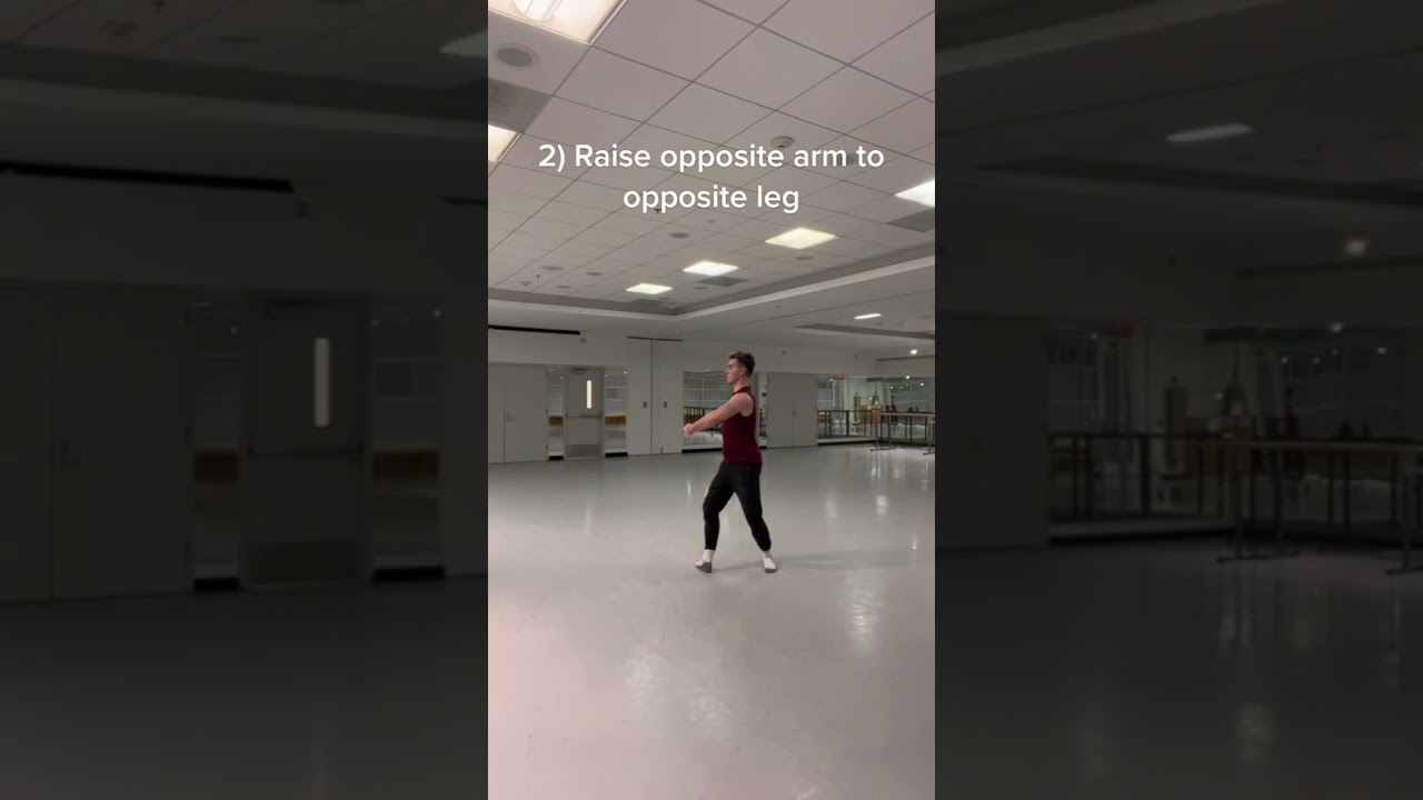 Here’s how to do a pirouette in 4 steps! 🩰✨ Credits to adambenjaminfitness #pirouette