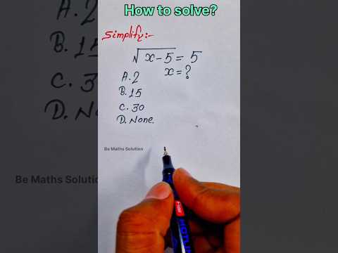 Nice Math Square Root Algebra Problem | How to solve it? | Find X #squareroot #maths #viral #shorts