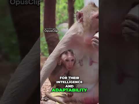 Discovering the Fascinating World of Rhesus Macaques Diet, Behavior, and Research #shorts