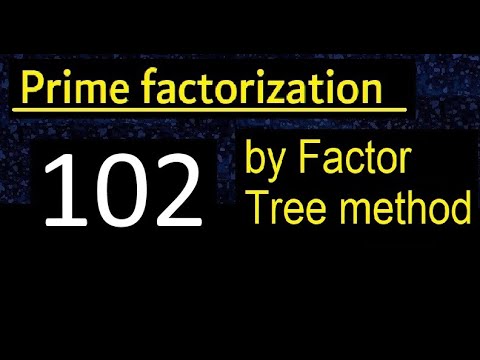 Prime factorization of 102 by factor tree method . Factor tree of 102 . How to find prime factors
