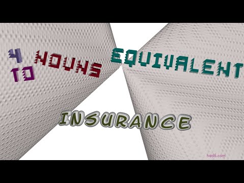 insurance - 4 nouns meaning insurance (sentence examples)