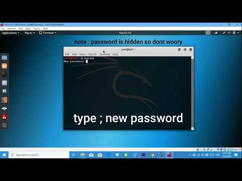 how to change password of root user in kali linux