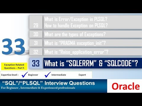 Oracle PL SQL interview question What is SQLCODE and SQLERRM
