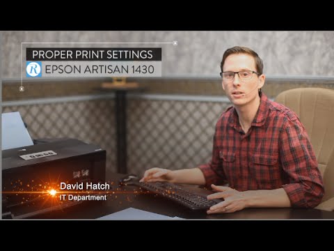 Epson Artisan 1430 Print Driver Settings & Rayzist Inkjet Film