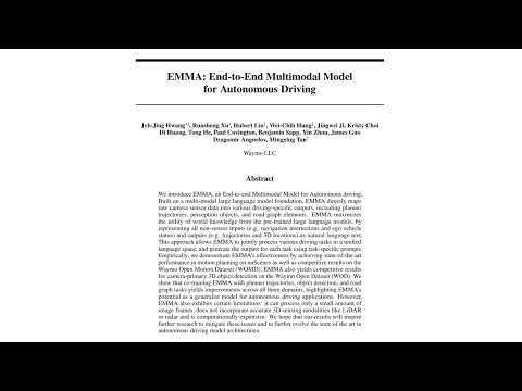 EMMA: End-to-End Multimodal Model for Autonomous Driving