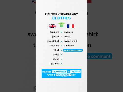Clothes French Vocabulary 🇫🇷