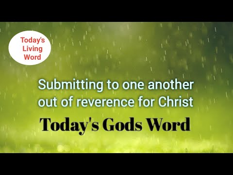 Submitting to one another out of reverence for Christ