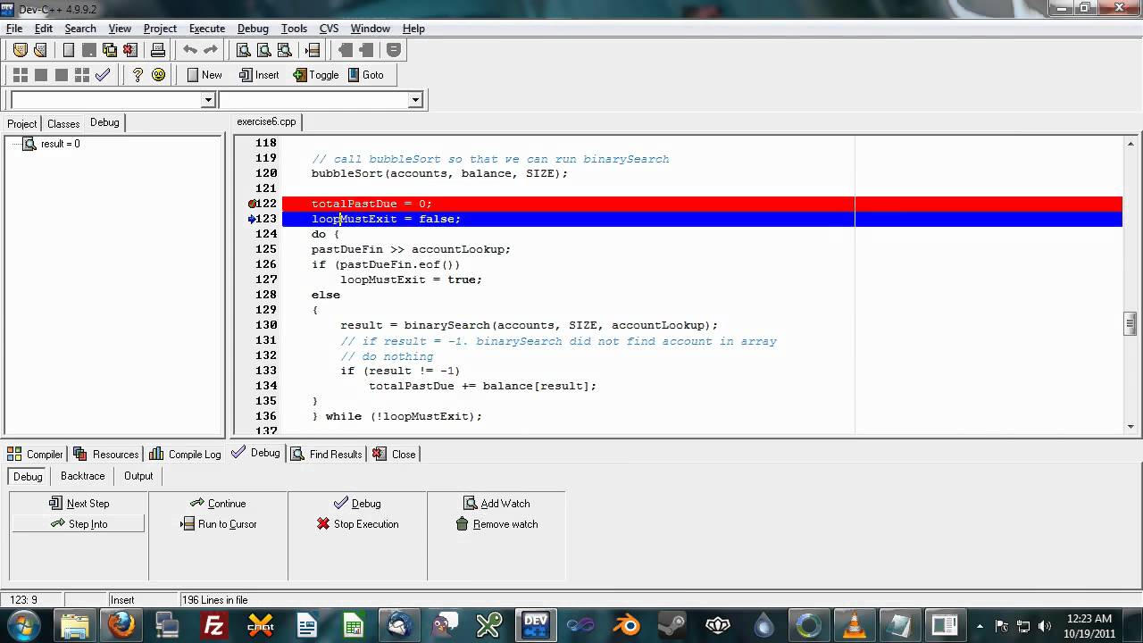 BloodShed Dev-C++ Debugger Tutorial