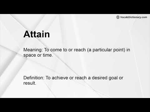 Attain Meaning