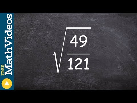 Evaluate radical of a perfect square fraction ex 9, root(49/121)