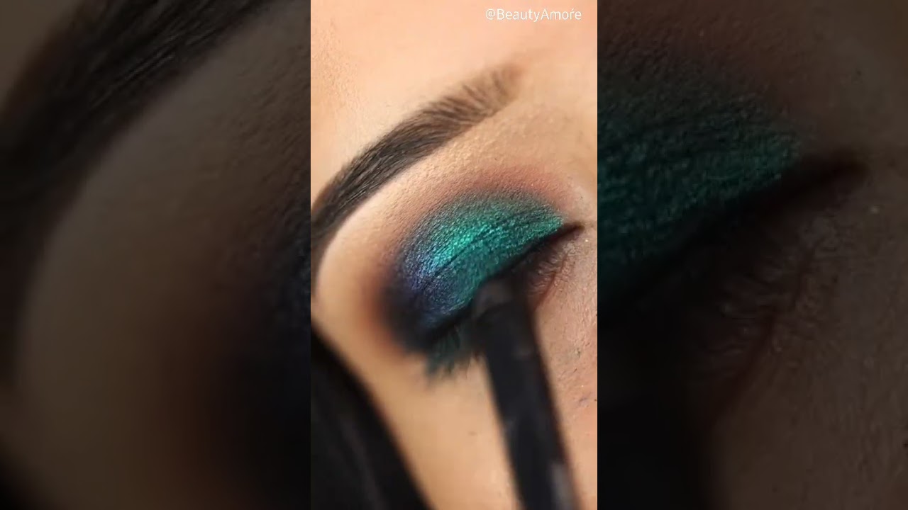 Beautiful Turquoise Eye Makeup |#shorts #tutorial
