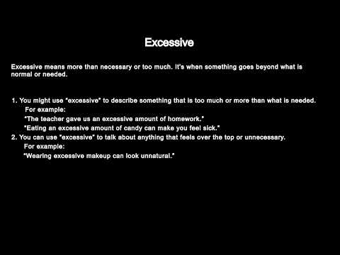 Understanding Excessive: A Breakdown of Its Meaning
