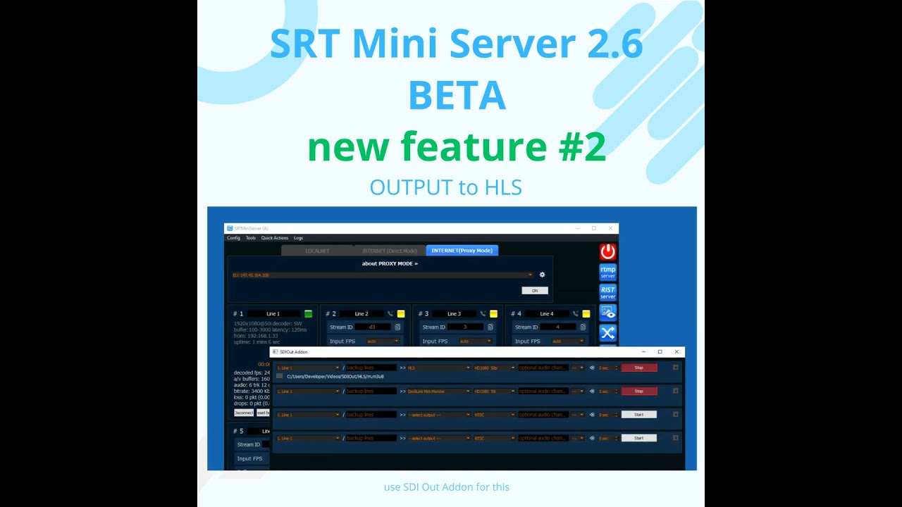 🚀 SRT to HLS Live Streaming with SRTMiniServer 2.6!
