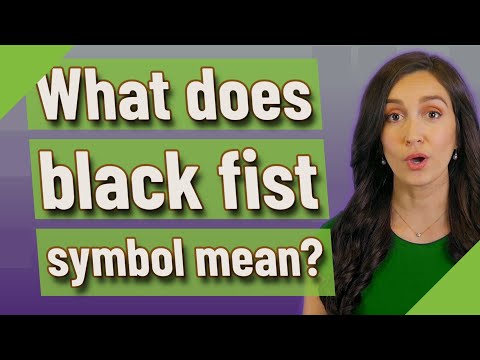 What does black fist symbol mean?