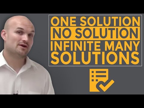 What are the three types of solutions to a system of equations