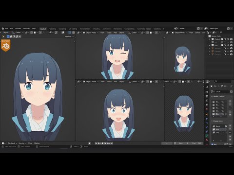 Making Anime girl in 15 minutes - [blender 3.0]