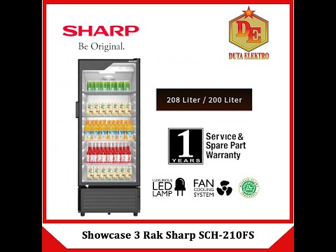 Showcase 3 Rak Sharp SCH-210FS | Duta Elektro