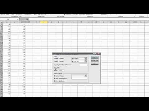 How to Use Excel-The t-Test-Paired Two-Sample for Means Tool