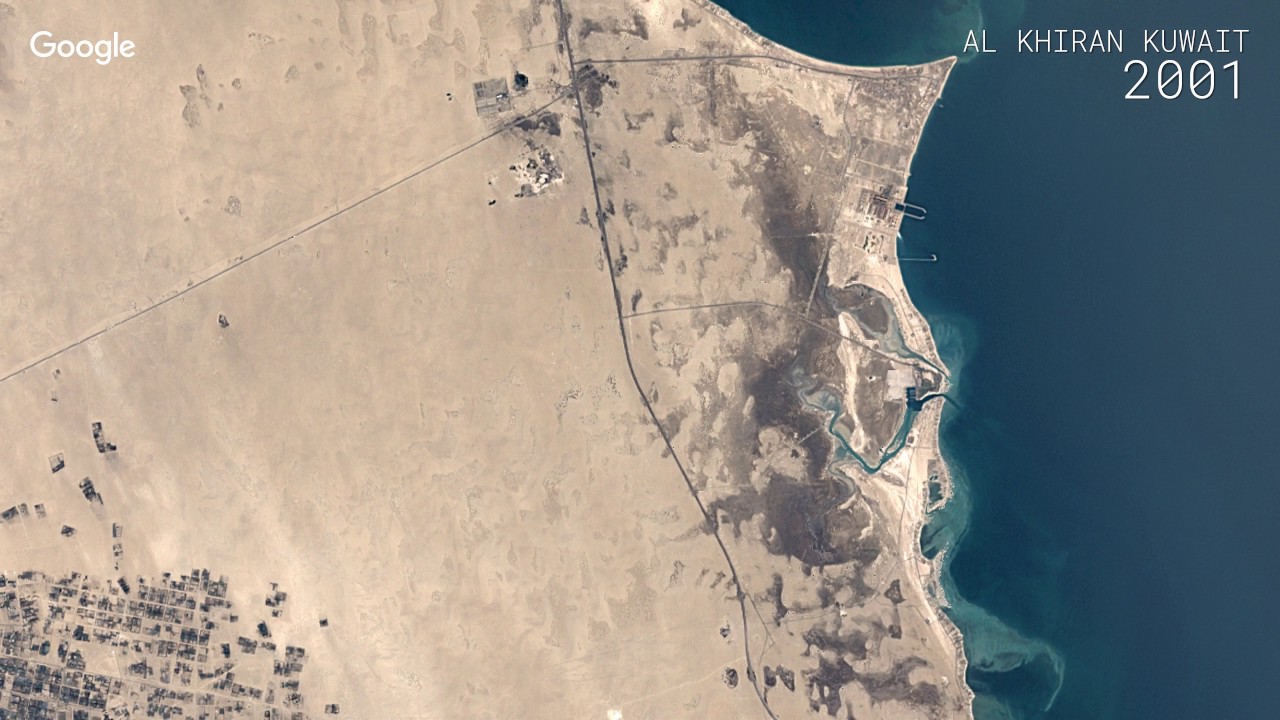 Google Timelapse: Al Khiran, Kuwait