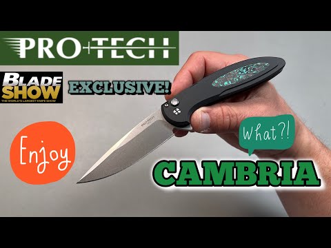 Unboxing/Impressions of the Pro-TechMagnacut buttonlock Cambria knife…cool Blade Show find