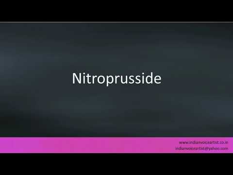 Pronunciation of the word(s) "Nitroprusside".