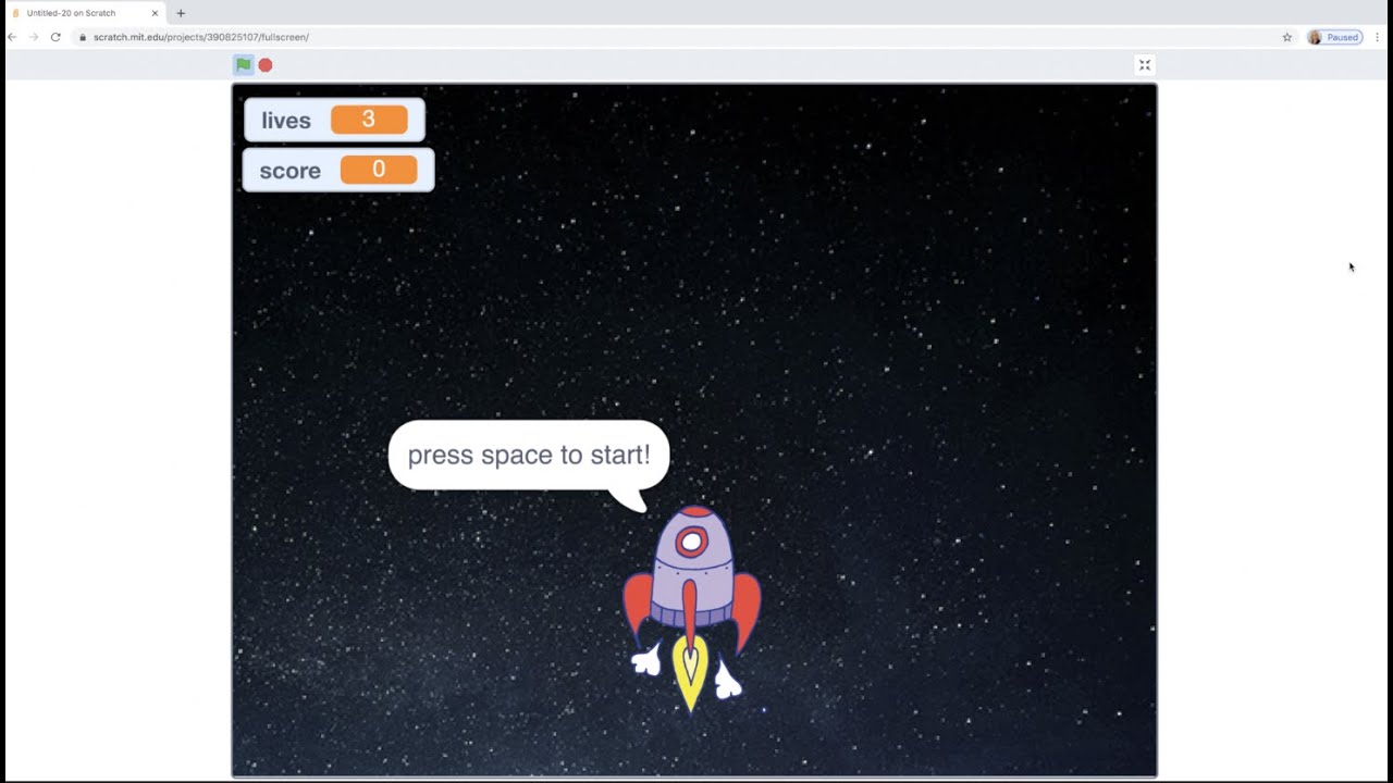 Scratch Tutorial #8: Simple Space Game