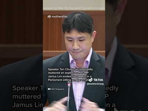 Speaker Tan Chuan-Jin apologises to Jamus Lim for using unparliamentary language caught on hot mic