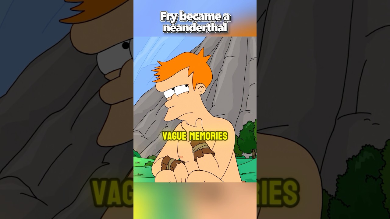 Fry became a neanderthal😳 #futurama #funny #cartoon #animation #movie