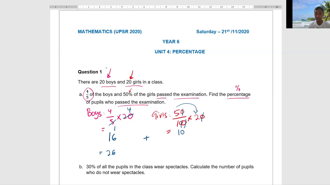 UPSR MATH 2020