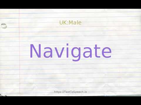 How to pronounce navigate