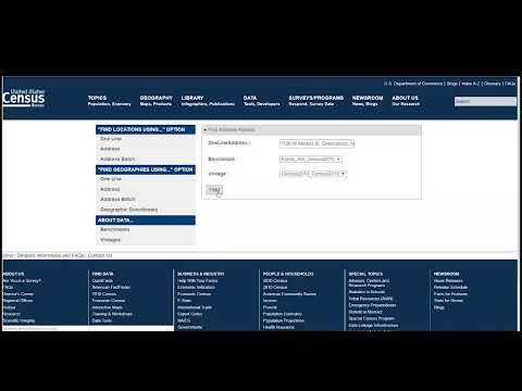 Finding US Census Geographies and Population Data for an Address