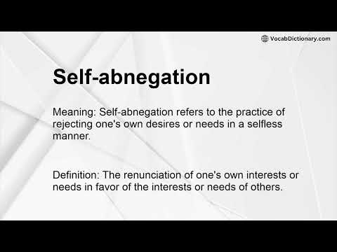 Self-abnegation Meaning