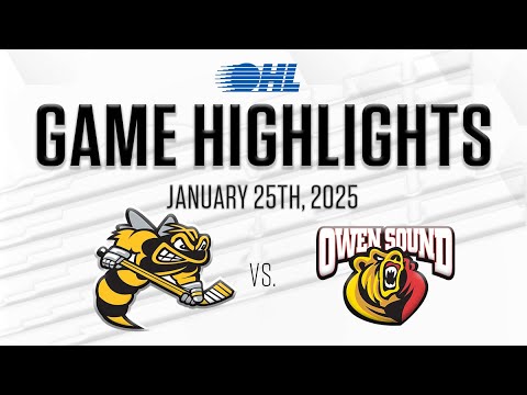 OHL Highlights: Sarnia Sting @ Owen Sound Attack Jan. 25, 2025