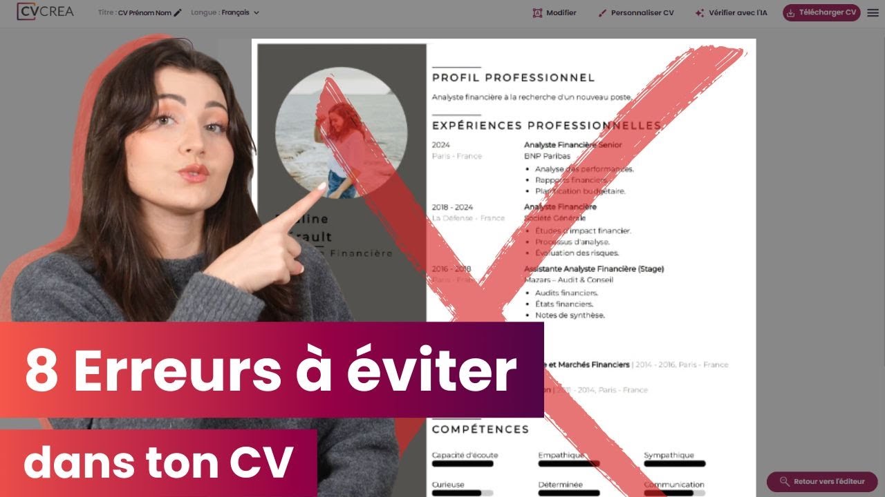 8 Erreurs à éviter dans ton CV + Conseils