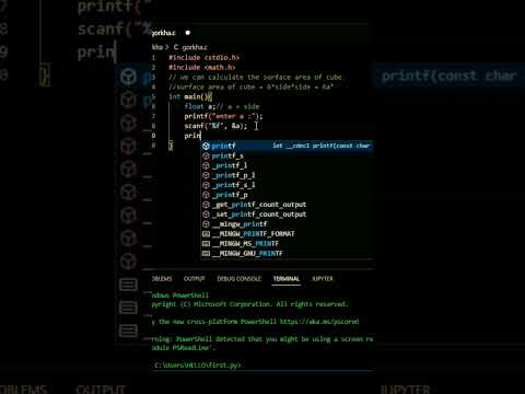 | Surface area of cube| Volume and surface area | C code #coding #programming #mathematics #hacking