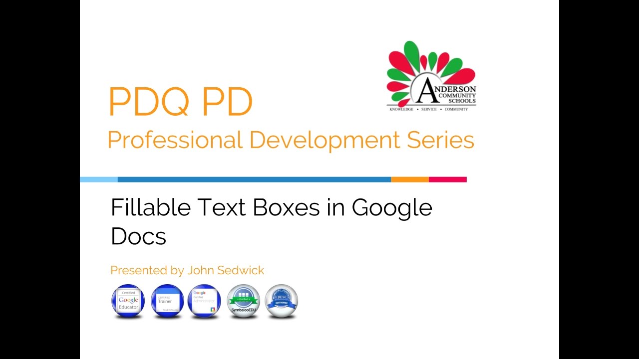 Fillable Text Boxes in Google Docs