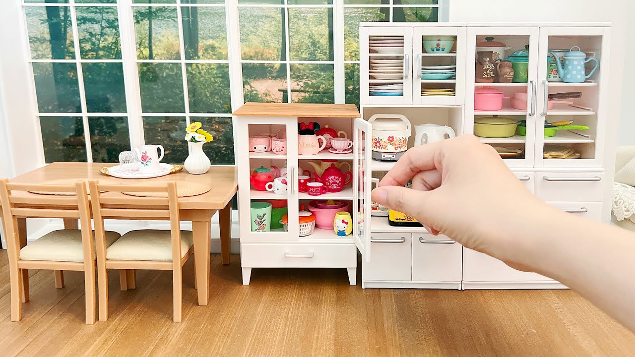 Miniature kitchen set installation ASMR Re-ment collection Mini kitchen set