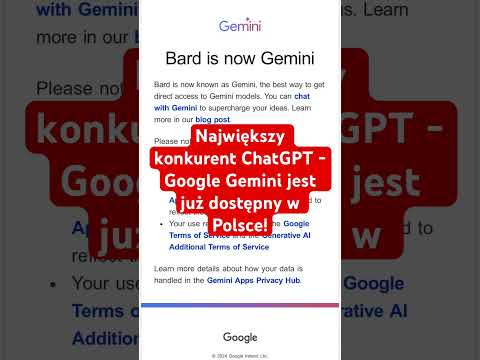 Największy konkurent ChatGPT Google Gemini jest już dostępny w Polsce.! #chatgpt #AI #gemini