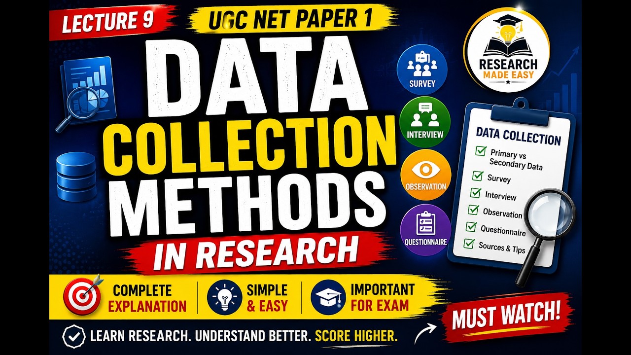 Data Collection Methods Explained Simply | UGC NET Paper 1