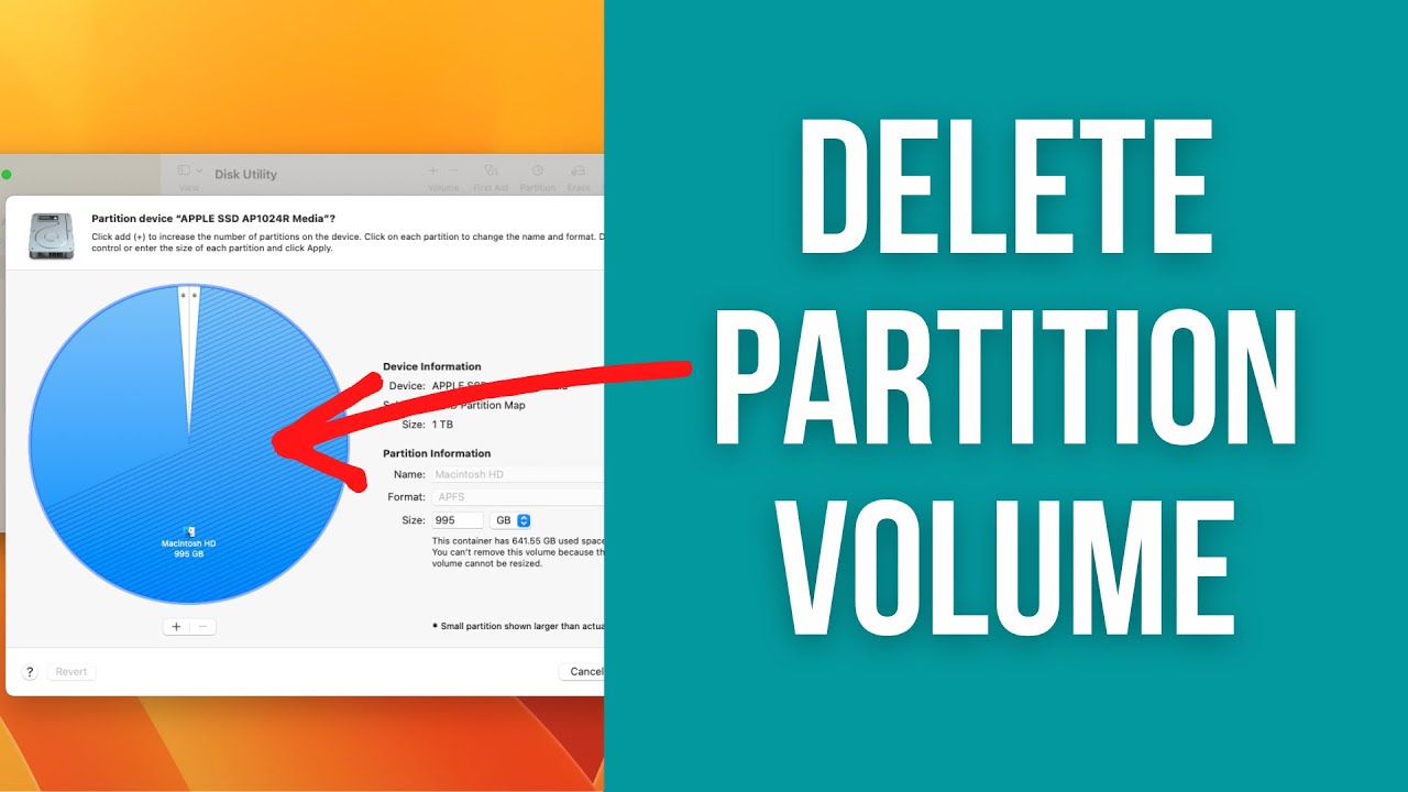 How to delete APFS partition/volume on macOS