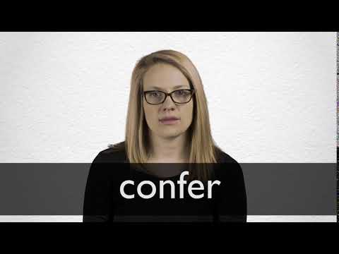 How to pronounce CONFER in British English