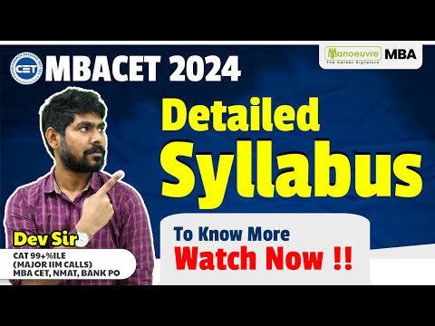 MAH MBA CET 2024 - Detailed Syllabus | Section Wise | Important Topics | Weightage | Must Watch