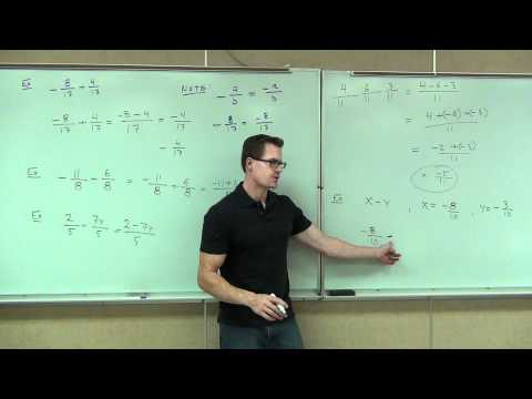 Prealgebra Lecture 4.4: How to Add and Subtract Fractions. Finding LCD.