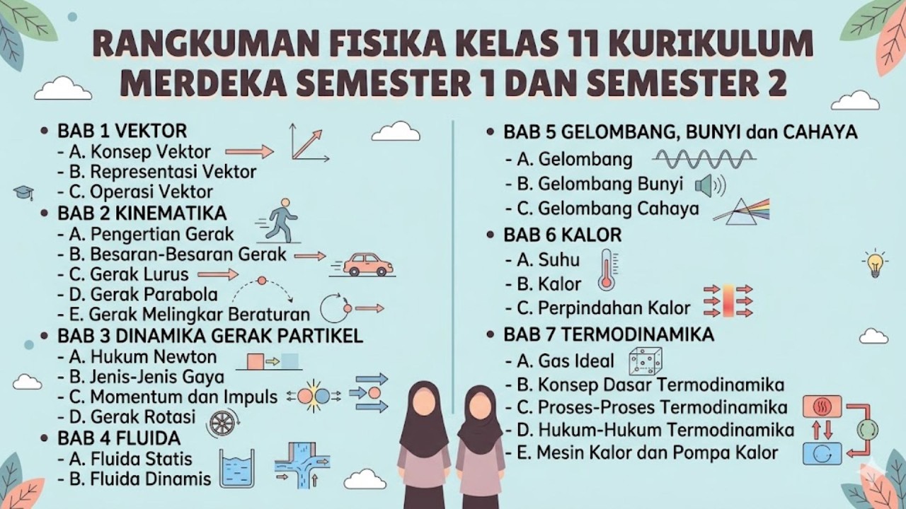 📚 Rangkuman Materi Fisika Kelas 11 Kurikulum Merdeka Semester 1 & 2 | Lengkap dan Mudah Dipahami! ⚡