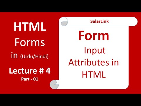 Input Element Attributes part 01