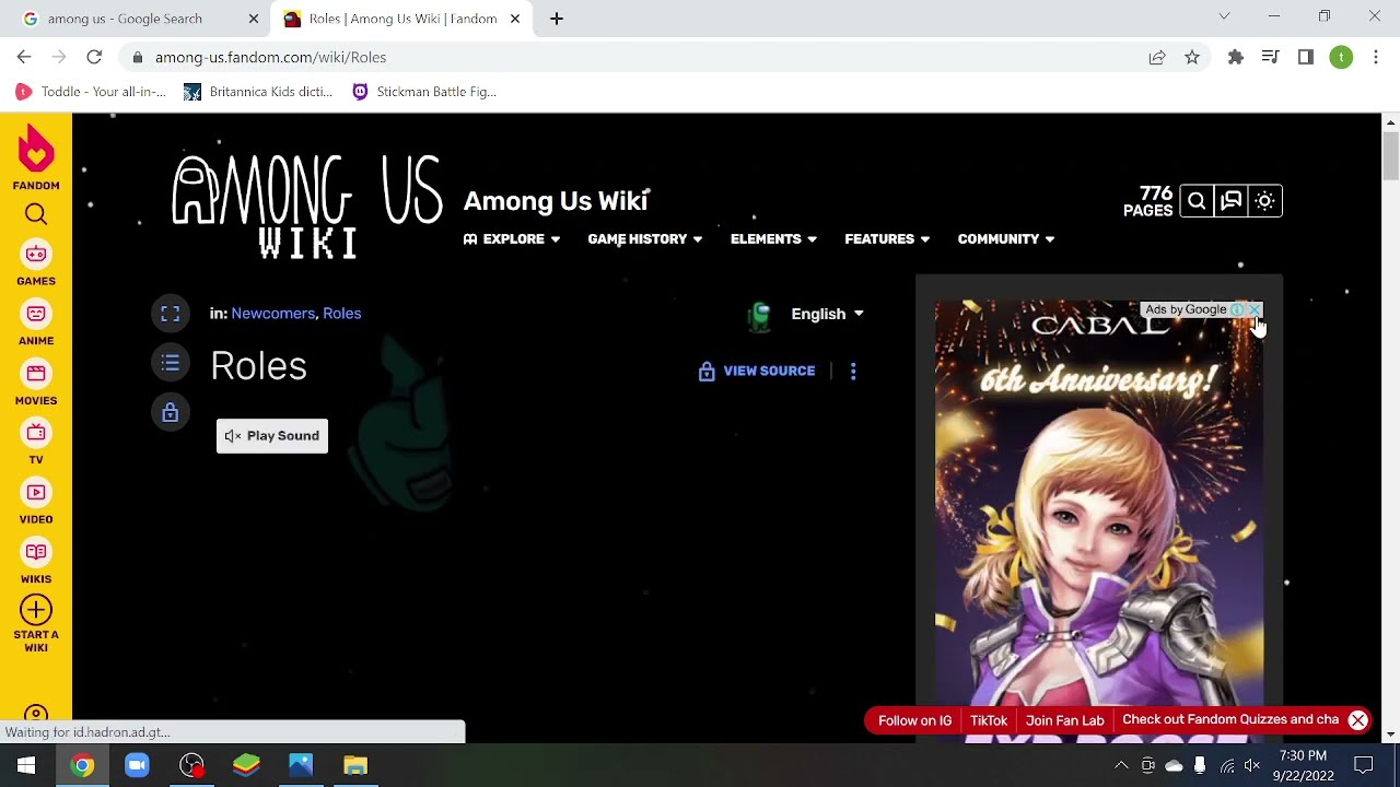 among us on wiki/roles/map/colors
