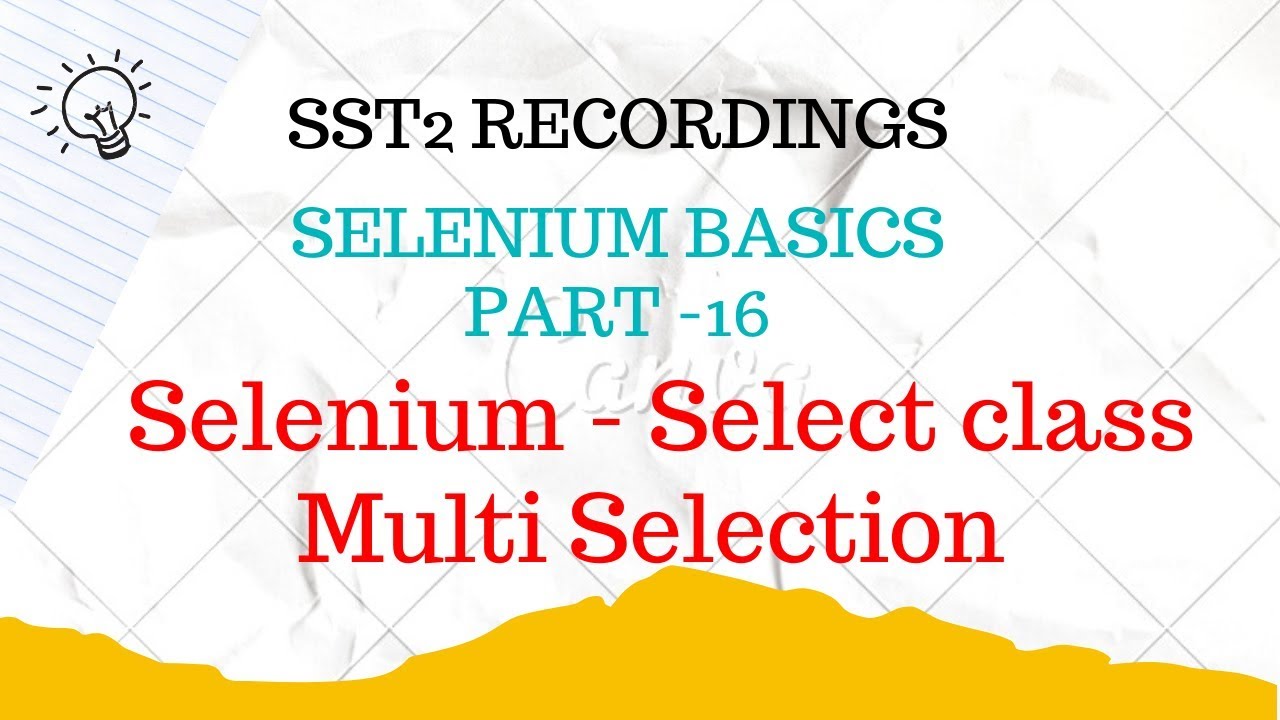 SST2   D21  1  Selenium  Multi Select